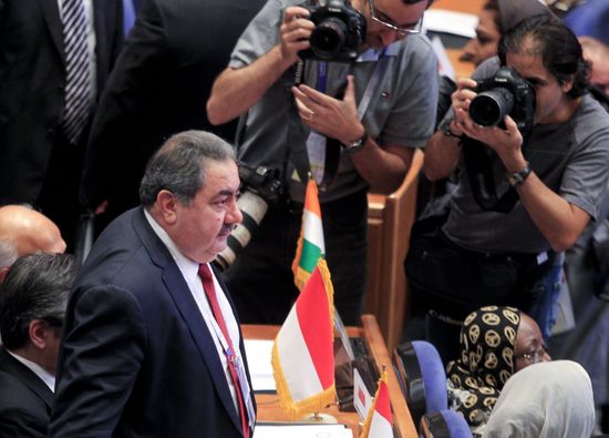 Iraqi Foreign Minister Hoshyar Zebari Attends Editorial Stock Photo ...