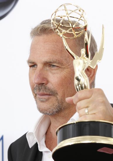 Kevin Costner Holds Emmy He Won Editorial Stock Photo - Stock Image ...