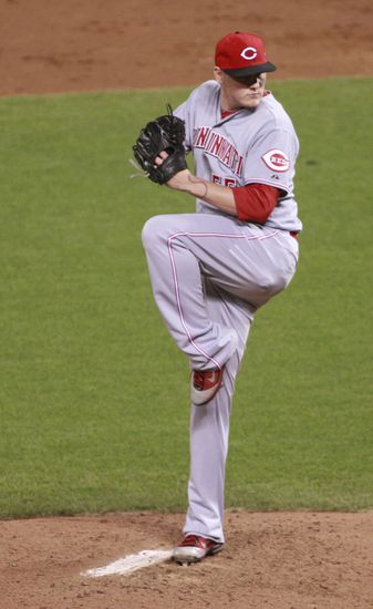 Cincinnati Reds Mat Latos Throws Against Editorial Stock Photo - Stock ...