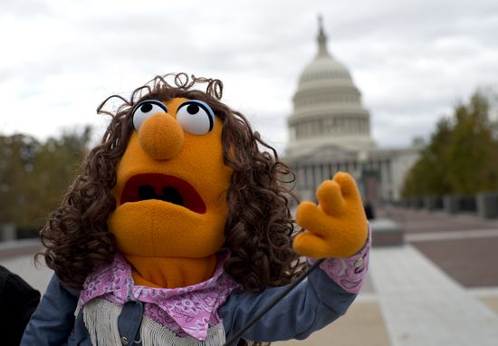 Pbs Supporter Laura Gentry Holds Puppet Editorial Stock Photo - Stock ...