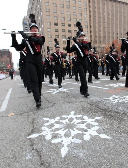 Marching Band Members Move Broadway Over Editorial Stock Photo - Stock ...