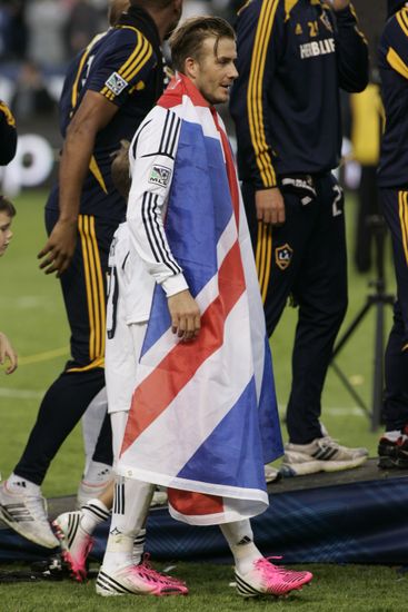 Davis Beckham Wrapped English Flag After Editorial Stock Photo - Stock ...