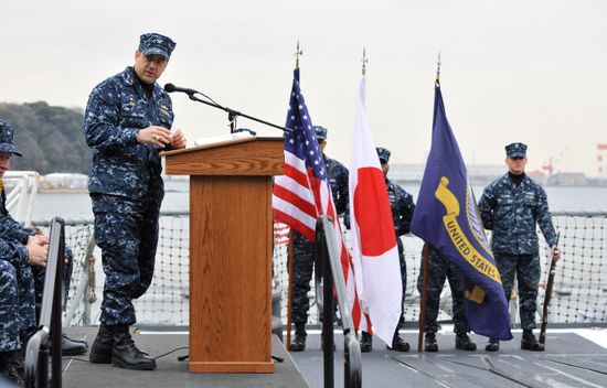Uss Antietams Capt Thomas C Disy Editorial Stock Photo - Stock Image ...