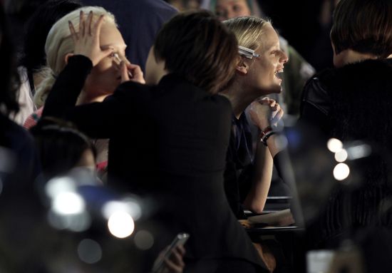 Models Sit Backstage Hair Makeup Before Editorial Stock Photo - Stock ...