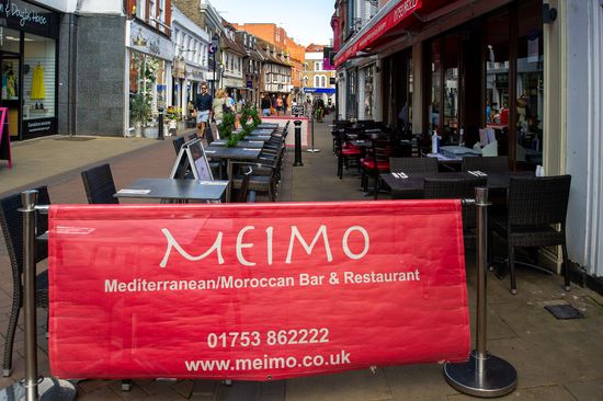 Empty Outdoor Tables Meimo Moroccan Restaurant Editorial Stock Photo ...