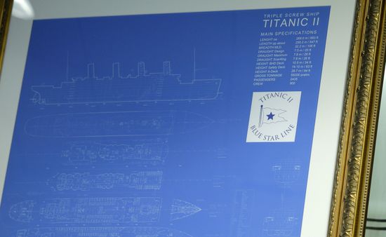 Blueprints Titanic Ii Cruise Ship On Editorial Stock Photo - Stock ...