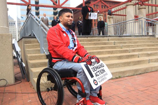 Damion Morris 22 Sits His Wheelchair Editorial Stock Photo - Stock ...