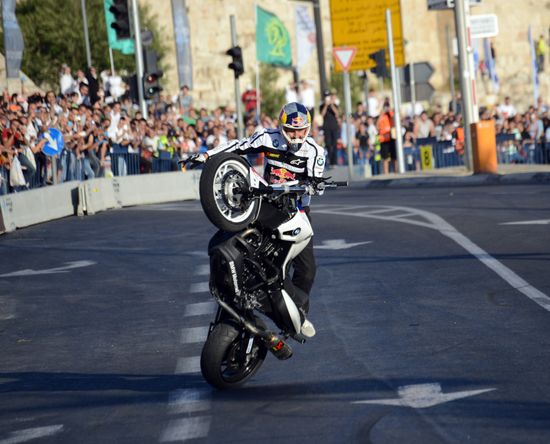 Stunt Rider Chris Pfeiffer Performs Stunts Editorial Stock Photo ...