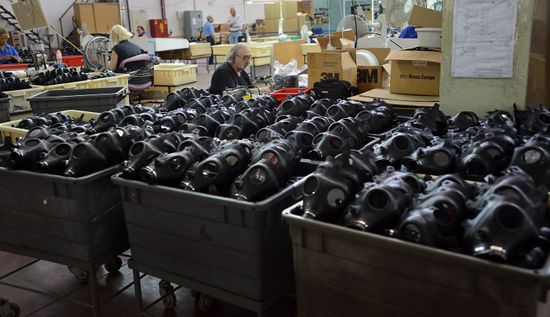 Israelis Work Largest Gas Mask Factory Editorial Stock Photo - Stock ...