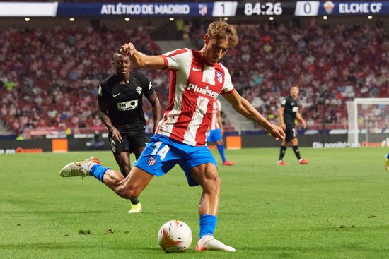 Marcos Llorente Atletico Madrid Shooting Goal Editorial Stock Photo ...