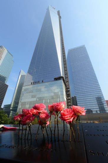 Relatives Friends 911 Memorial During Ceremony Editorial Stock Photo ...