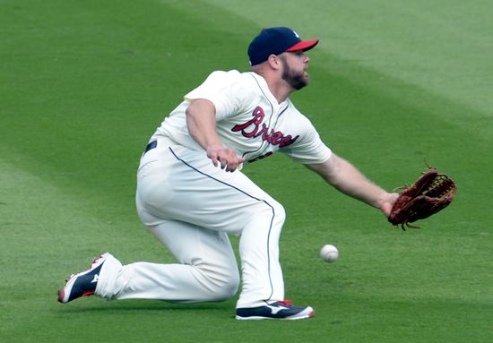 Atlanta Braves Left Fielder Evan Gattis Editorial Stock Photo - Stock ...