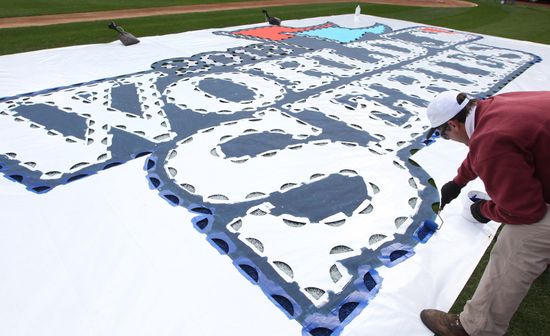 Painter Jim Basler Warren Signs Begins Editorial Stock Photo - Stock ...