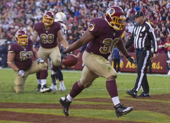 Washington Redskins Fullback Darrel Young Runs Editorial Stock Photo ...