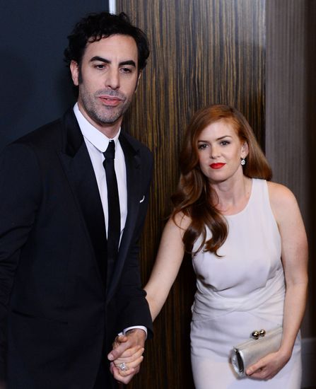 Actor Sacha Baron Cohen His Wife - Foto de stock de contenido editorial ...