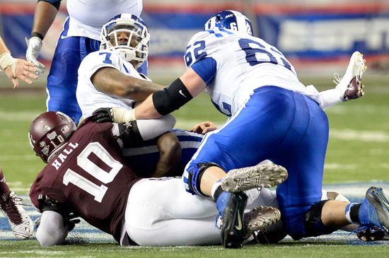 Duke Quarterback Anthony Boone 7 Sacked Editorial Stock Photo - Stock ...