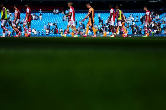 Arsenal Players Trudge Off Full Time Editorial Stock Photo - Stock ...