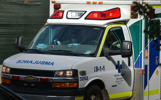 Ambulance Seen Edmonton Downtown Thursday August Editorial Stock Photo ...