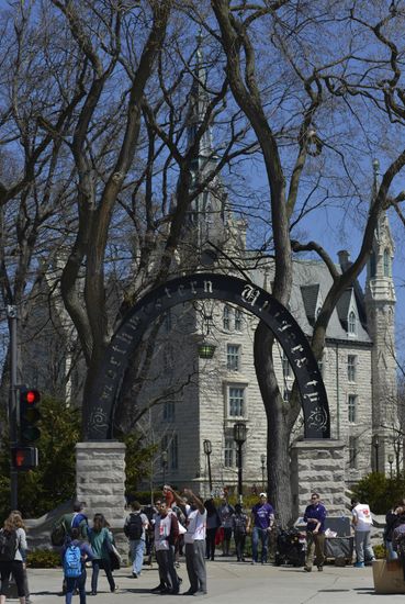 Students Walk Through Main Campus Gate Editorial Stock Photo - Stock ...