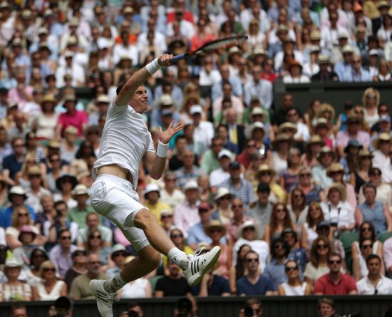 Britains Andy Murray Plays Smash During Editorial Stock Photo - Stock ...