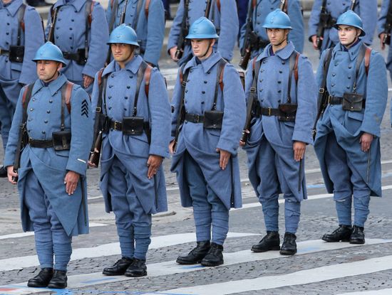 French Soldiers Wearing World War Uniforms Editorial Stock Photo ...