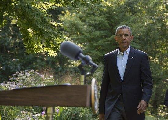 President Barack Obama Walks Podium Deliver Editorial Stock Photo ...