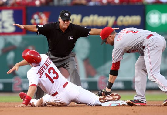 Second Base Umpire Tim Timmons Calls Editorial Stock Photo - Stock ...