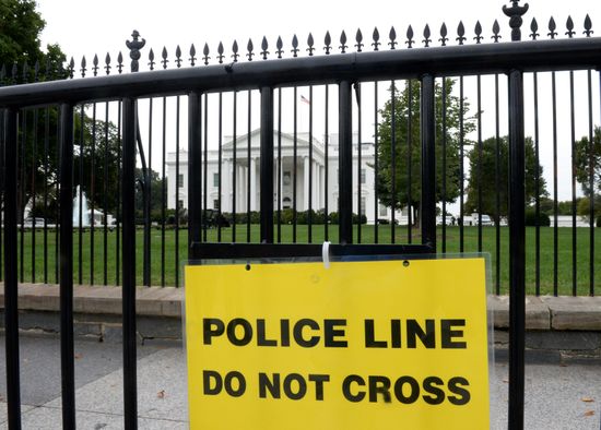 Second Security Fence Shown Front White Editorial Stock Photo - Stock ...