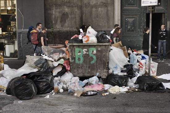 Uncollected Waste Downtown Naples Italy Editorial Stock Photo - Stock ...