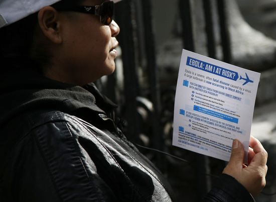 Woman Holds Flyer That Passed Out Editorial Stock Photo - Stock Image ...