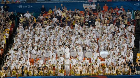 Georgia Tech Marching Band Siting Stands Editorial Stock Photo - Stock ...