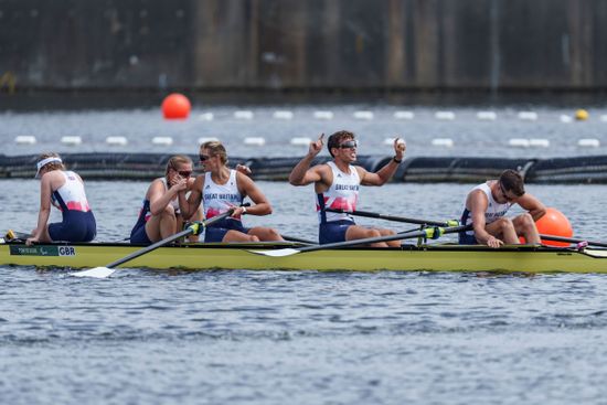 Winners Rowing Mixed Coxed Four Pr3mix4 Editorial Stock Photo - Stock ...