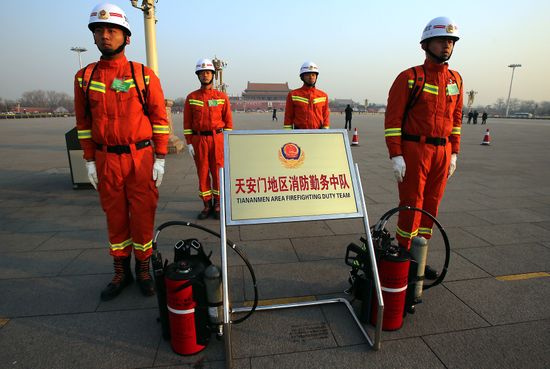 Chinas Military Fire Brigade Positions Itself Editorial Stock Photo ...