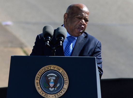 Rep John Lewis Dga Who Injured Editorial Stock Photo - Stock Image ...