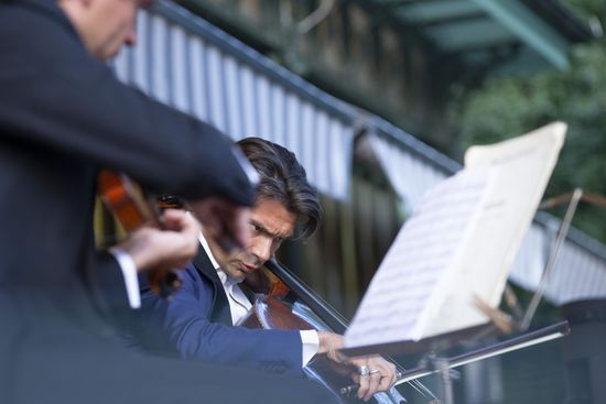 French Cellist Gautier Capucon Right Performs Editorial Stock Photo ...