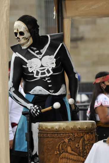 Man Dressed Aztec Warrior Takes Part Editorial Stock Photo - Stock ...