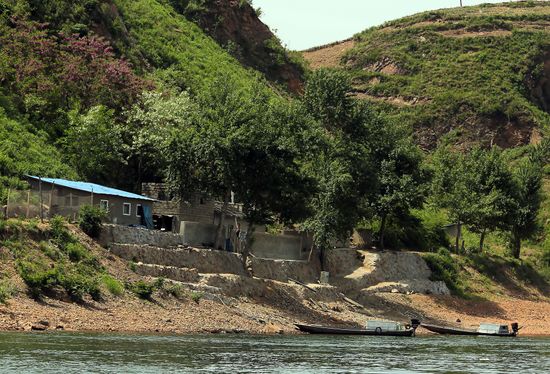 Small North Korean Military Outpost Sits Editorial Stock Photo - Stock ...