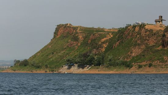 Small North Korean Military Outpost Sits Editorial Stock Photo - Stock ...