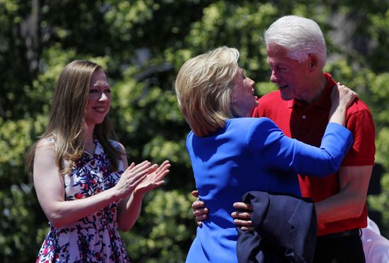 Bill Clinton Chelsea Clinton Greet Hillary Editorial Stock Photo ...