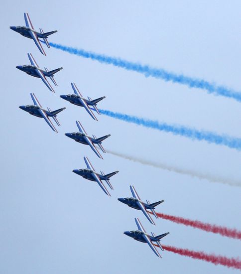 French National Aerial Display Team Takes Editorial Stock Photo - Stock ...