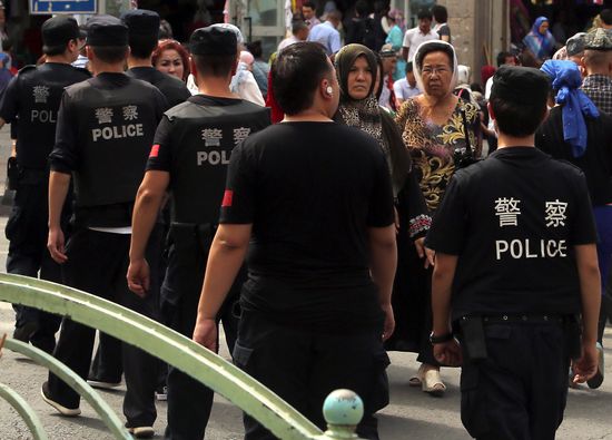 Han Chinese Police Patrol Streets During Editorial Stock Photo - Stock ...