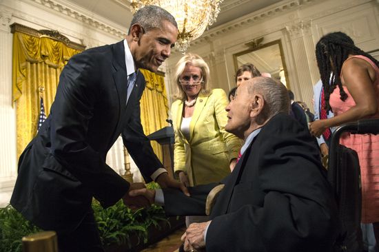 President Barack Obama Greets Former Rep Editorial Stock Photo - Stock ...