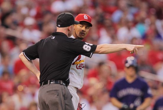 Umpire Mike Estabrook Tells St Louis Editorial Stock Photo - Stock ...