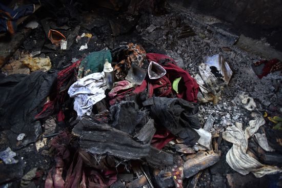 Burned Clothes Lay On Floor Bedroom Editorial Stock Photo - Stock Image ...
