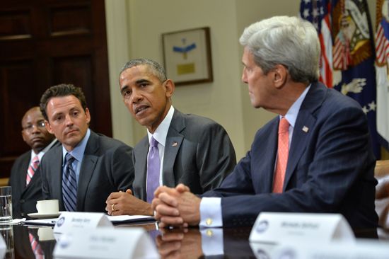 President Barack Obama Sits Alongside Secretary Editorial Stock Photo ...