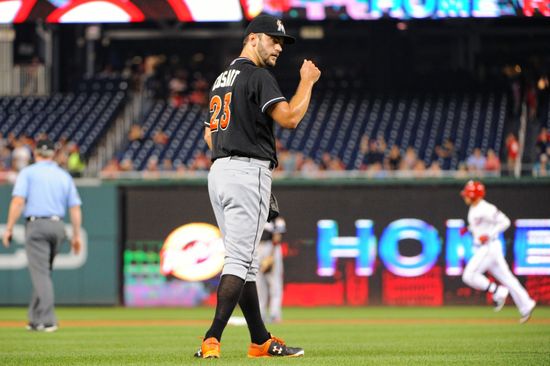Miami Marlins Starting Pitcher Jarred Cosart Editorial Stock Photo ...