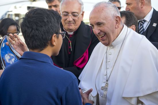 Pope Francis Shakes Hands Raymond Rico Editorial Stock Photo - Stock ...