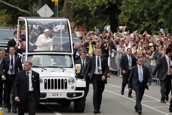 Pope Francis Rides Motorcade New Yorks Editorial Stock Photo - Stock ...