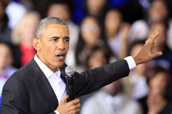 President Barack Obama Delivers Speech Mckinley Editorial Stock Photo ...