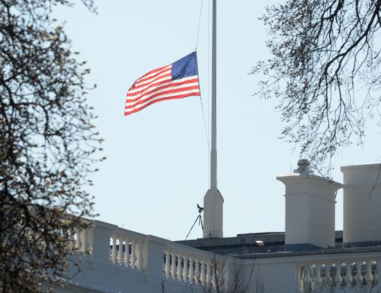 American Flag Atop White House Lowered Editorial Stock Photo - Stock Image | Shutterstock